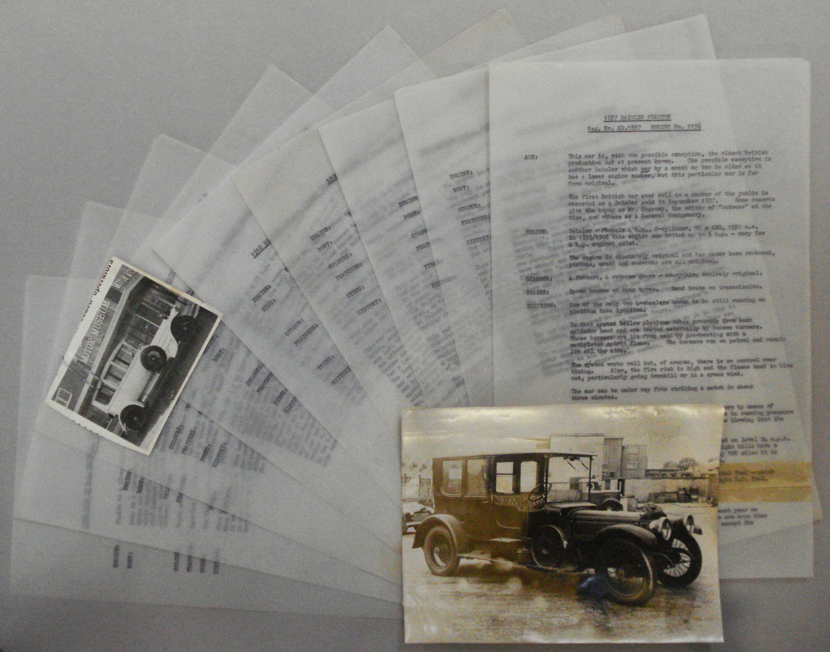 Bonhams Cars : An original photograph of the 1897 Daimler,