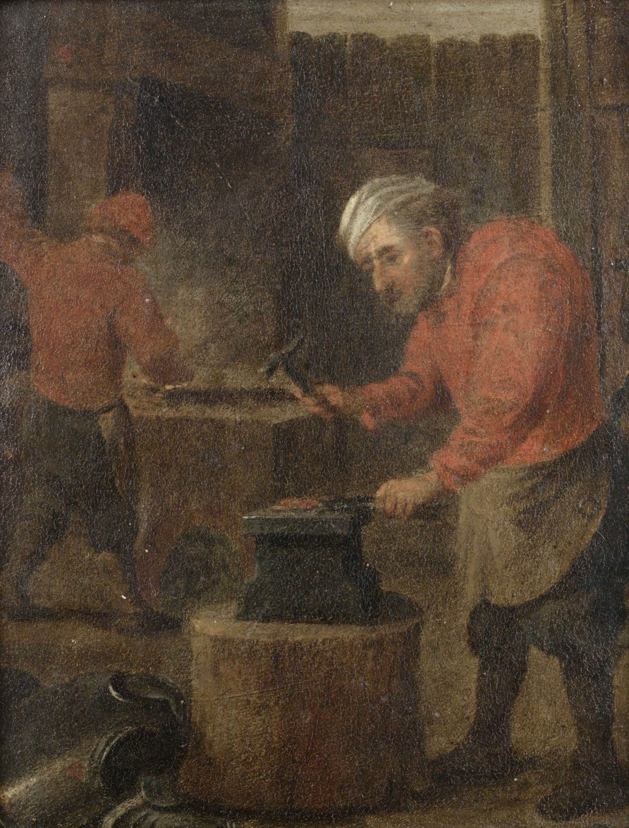 Bonhams : After David Teniers the Younger, 18th Century A blacksmith ...