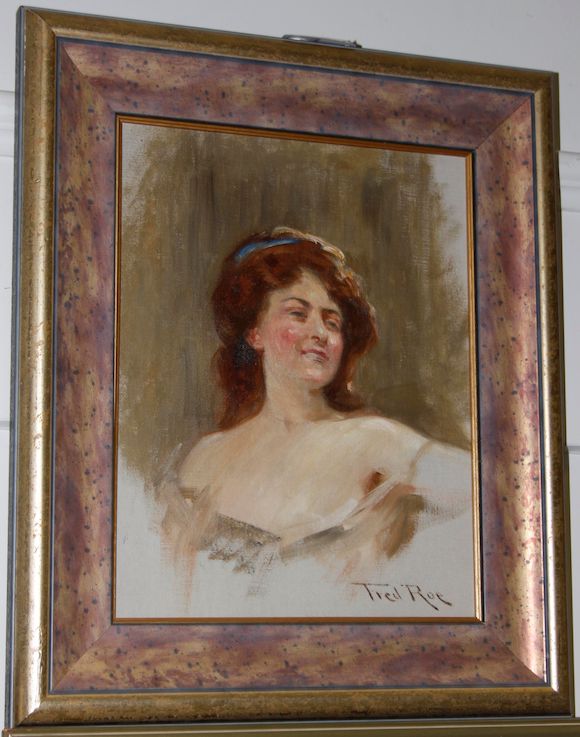 Bonhams : Fred Roe (British, 1865-1947) Head and shoulders study of a woman