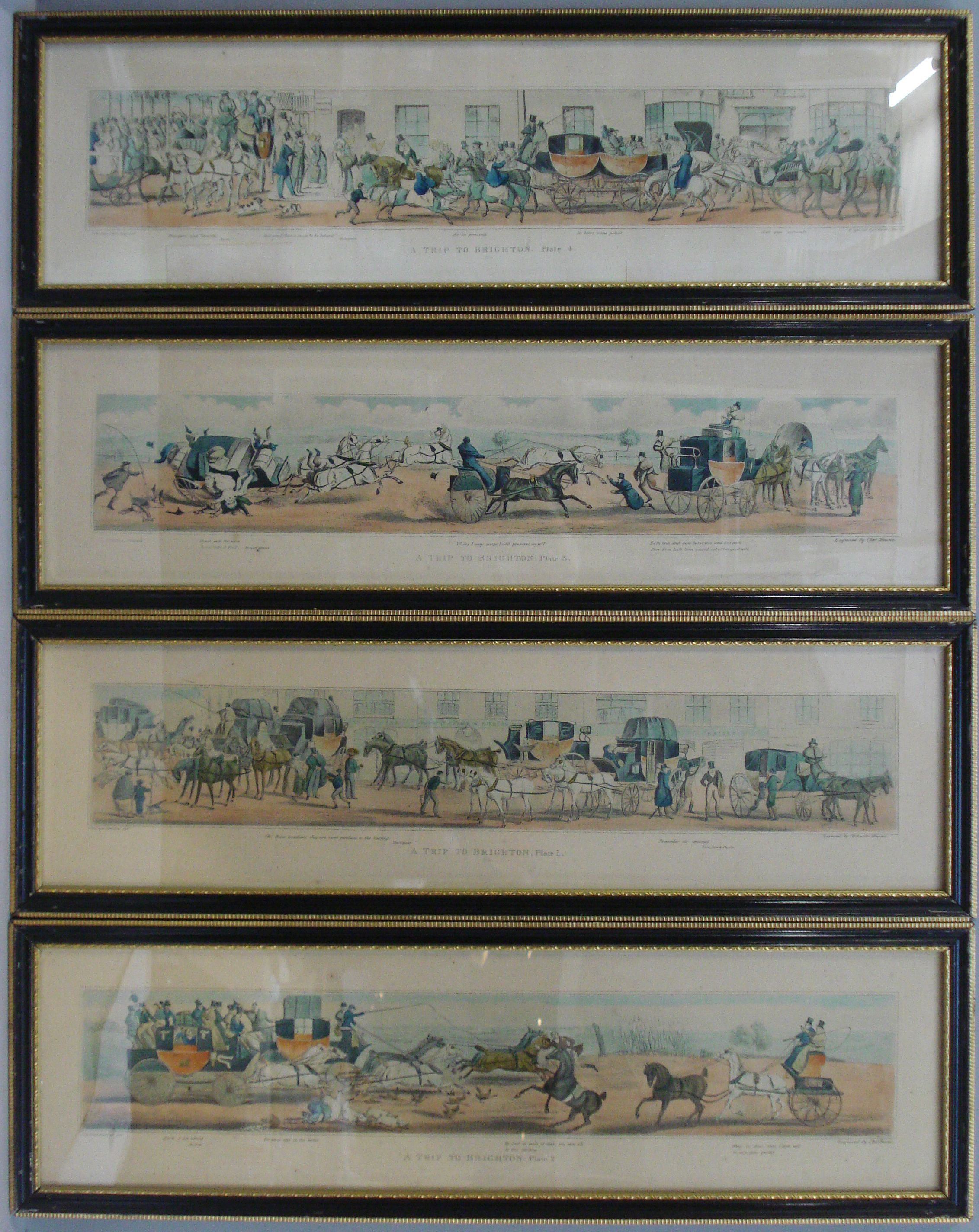 Bonhams Cars : Set of four 'A Trip to Brighton' aquatints after Charles ...