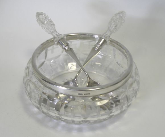 Bonhams : A silver mounted glass salad bowl, by R. F. Moseley & Co. Ltd ...