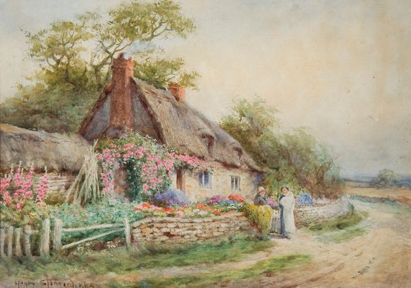 Bonhams : Henry (Harry) Stannard (British, 1844-1920) Figures outside a ...