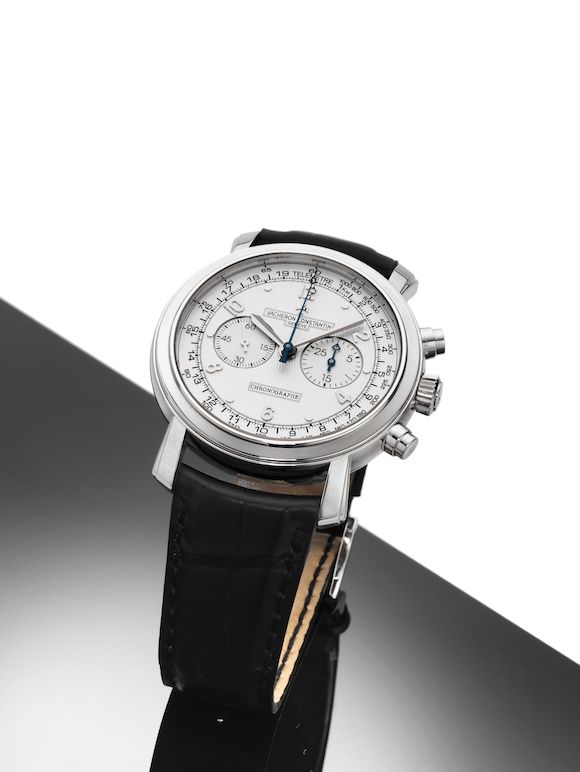 Bonhams : Vacheron Constantin. A fine 18ct white gold manual wind ...