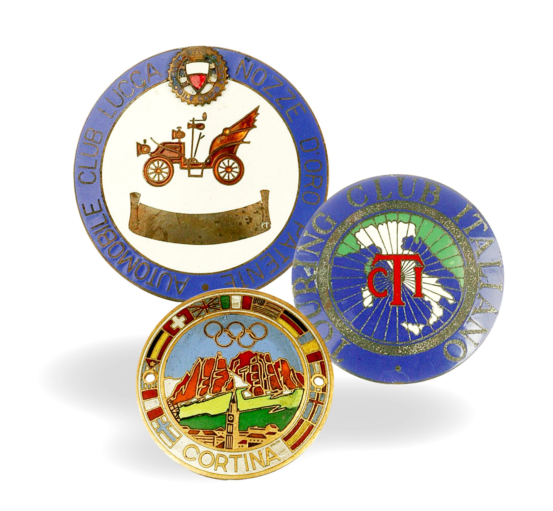 Bonhams Cars : A good collection of 1950s Italian enamel badges,