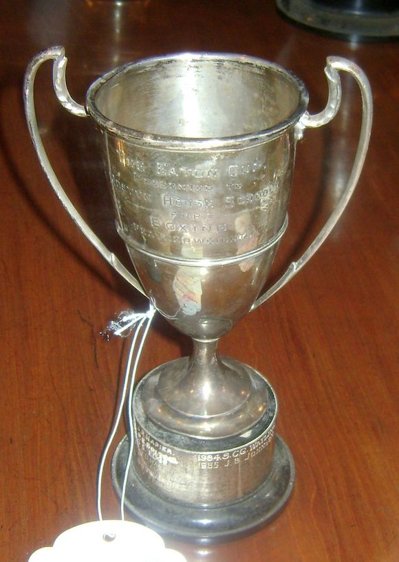 Bonhams : A boxing presentation trophy Chester 1927