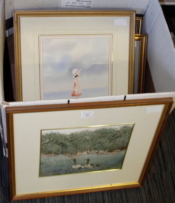 Bonhams : Loes Agoust Geese in a field