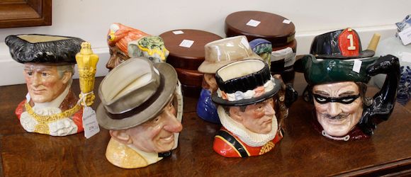 Bonhams : A collection of Royal Doulton large character jugs, Claude ...