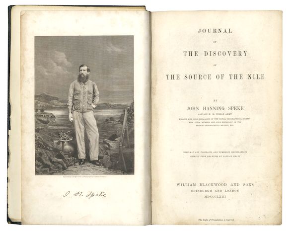 Bonhams : SPEKE (JOHN HANNING) Journal of the Discovery of the Source ...
