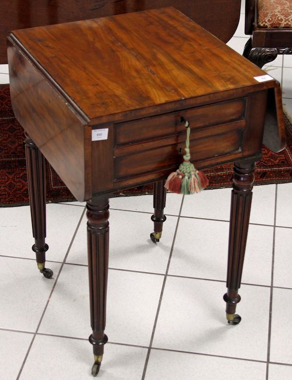 Bonhams : A William IV mahogany pembroke work table,with single drawer ...
