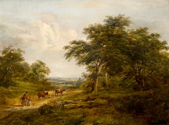 Bonhams : Robert Burrows (1819-1883) 'Scene near Monks Eley'