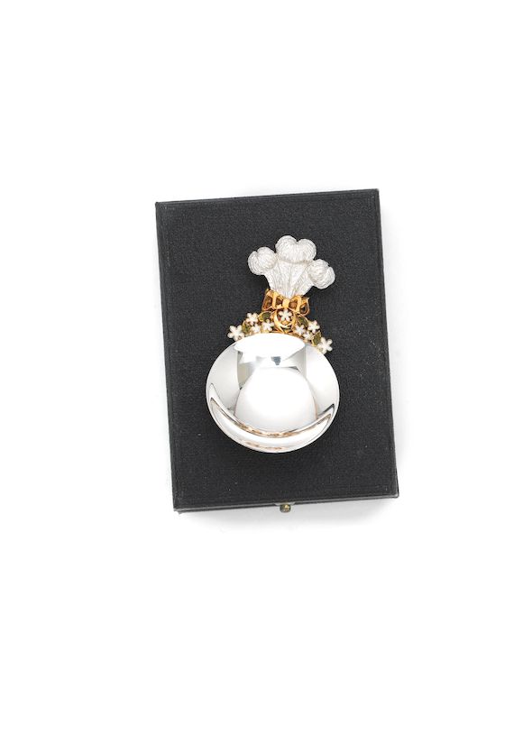 Bonhams : STUART DEVLIN: A boxed silver, silver-gilt and enamelled ...