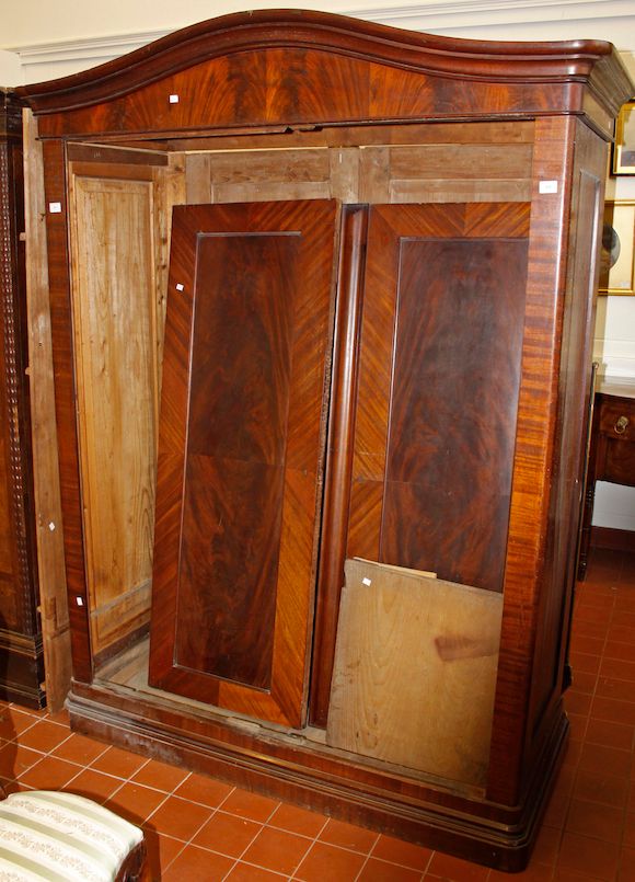 Bonhams : A Victorian mahogany wardrobe, the arched moulded cornice ...