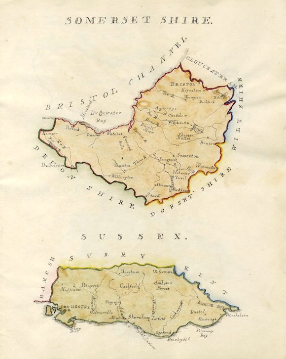 Bonhams : MANUSCRIPT ATLAS Manuscript school atlas, by Sophia Gillett ...