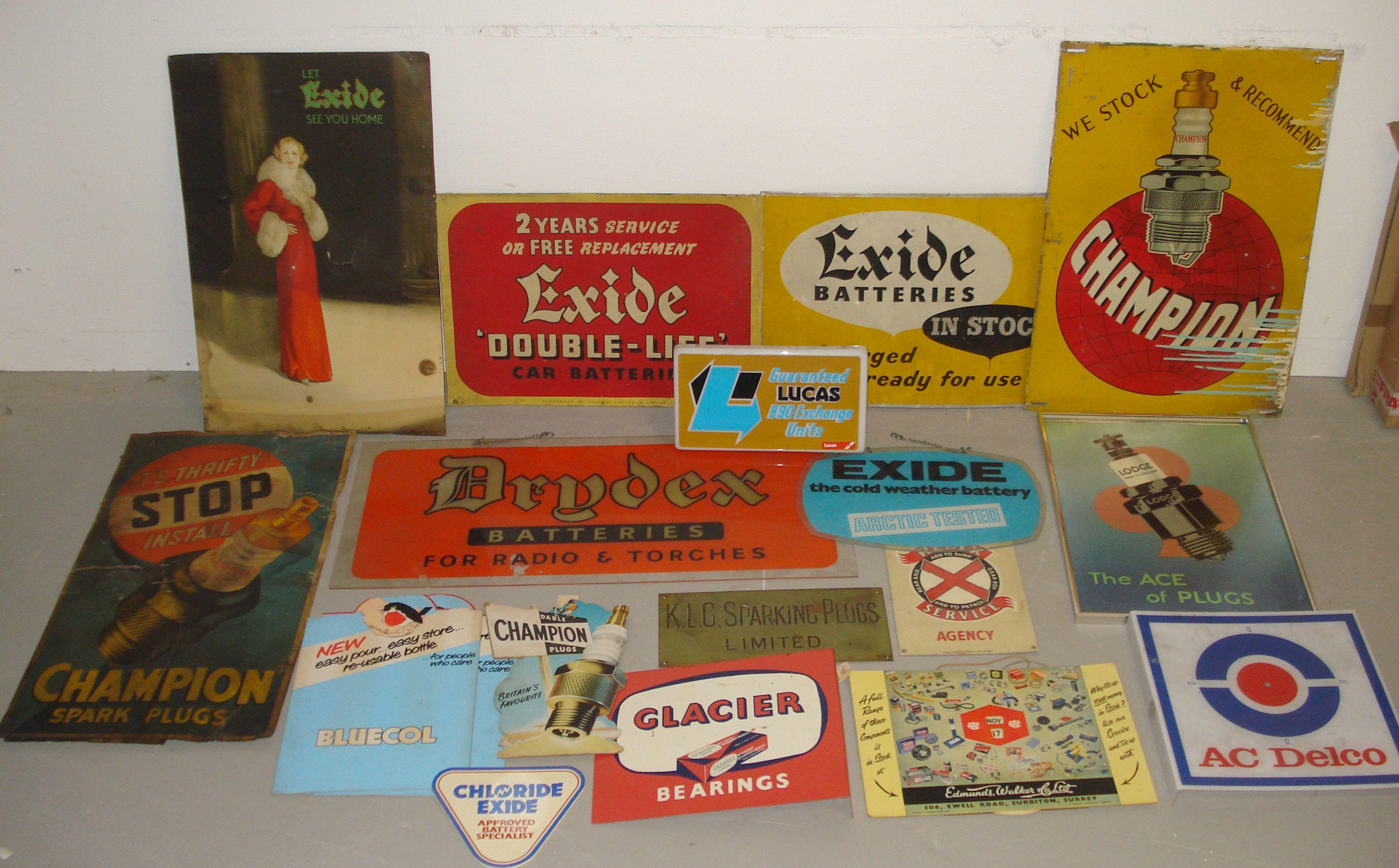 Bonhams Cars Assorted Motoring Accessories Signs