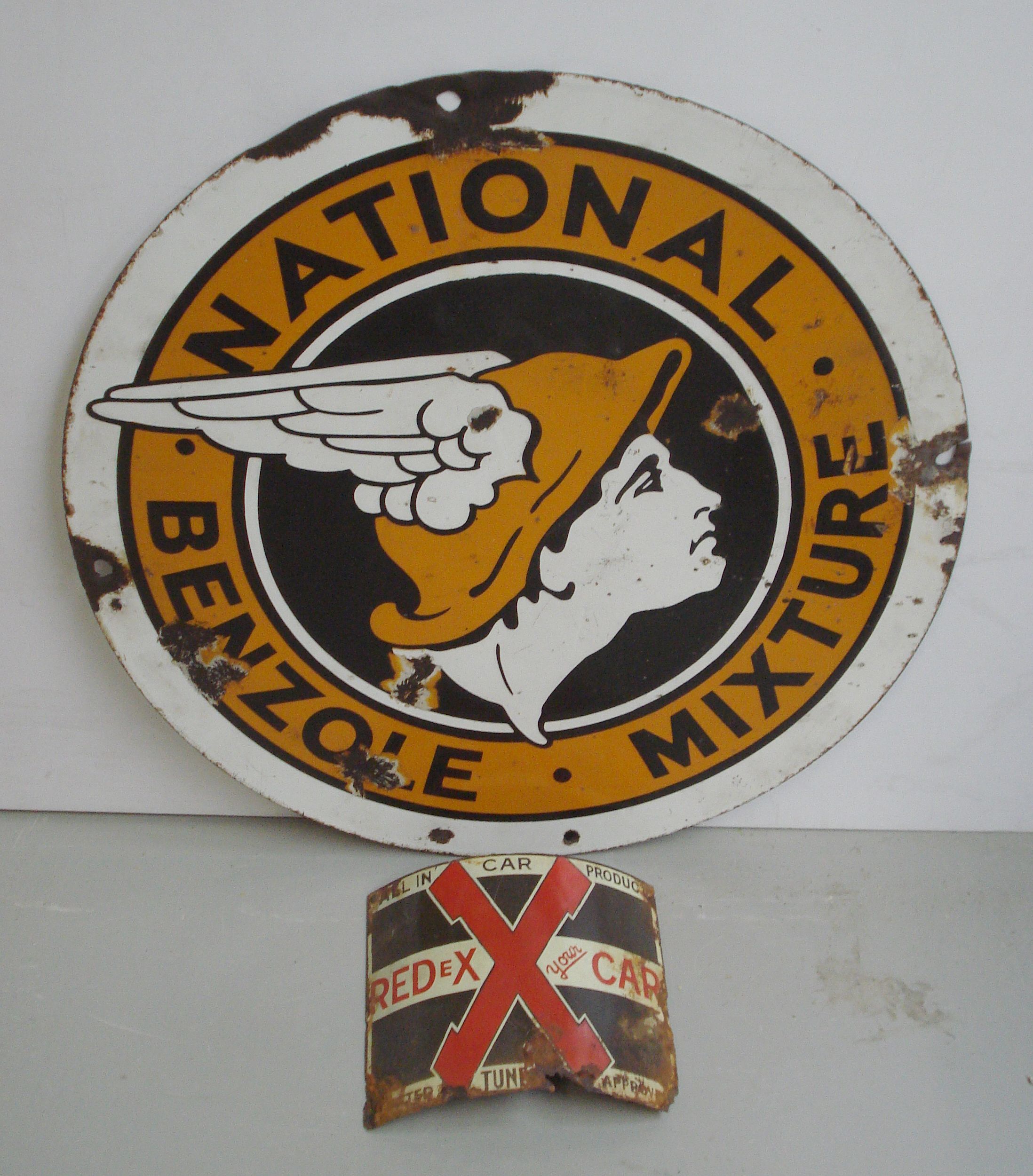 Bonhams Cars : A 'National Benzole Mixture' double-sided circular ...