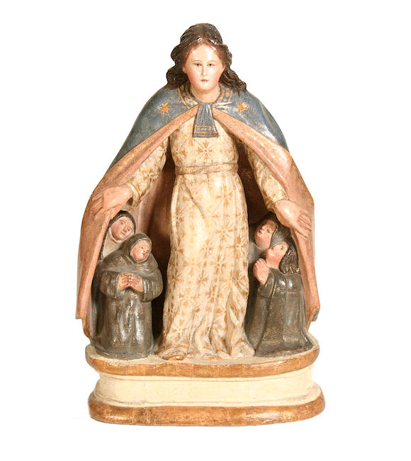 Bonhams A 17th 18th Century Spanish Carved Wood And Al Estofado
