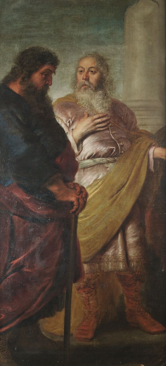 Bonhams : Flemish School, 17th Century Two Philosophers discoursing