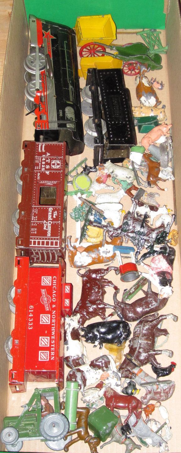 Bonhams : Hafner c/w train set and lead figures qty