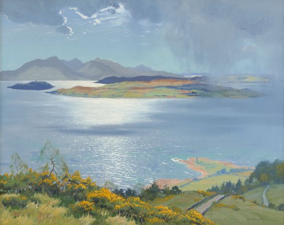 Bonhams : Robert Houston, RSW (British, 1891-1942) When the Mist breaks ...