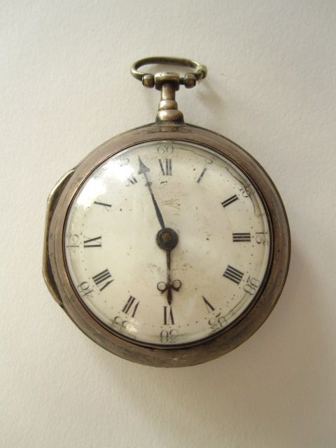 Bonhams : A silver pair-cased pocket watch, London 1820