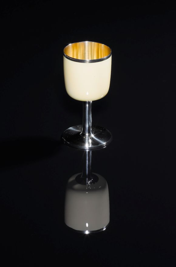 Bonhams : GERALD BENNEY: A silver and enamelled goblet, London 1971 ...
