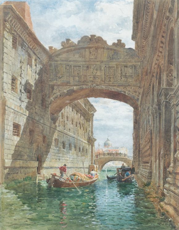 Bonhams : Edward Angelo Goodall, RWS (British 1819-1908) The Bridge of ...