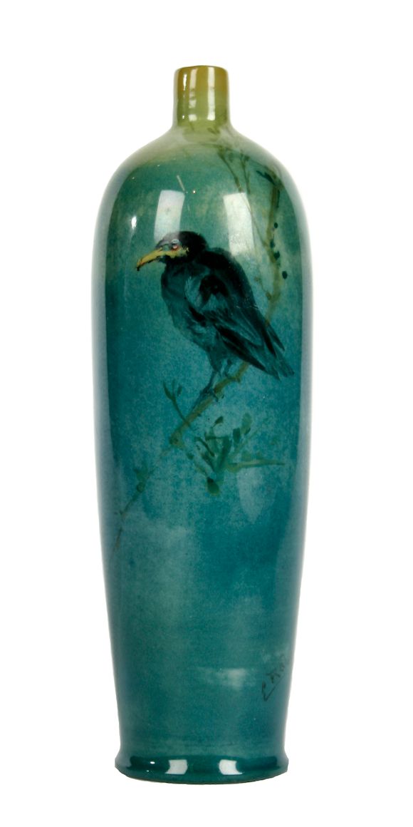 Bonhams : Titanian Wares A Royal Doulton Titanian ware vase, painted by ...