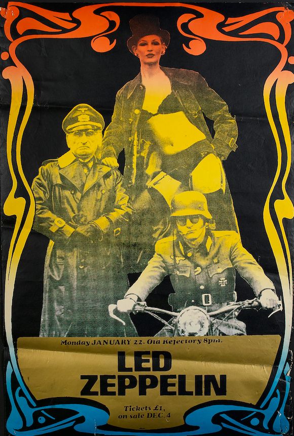 Bonhams : A scarce concert poster for Led Zeppelin at Southampton ...