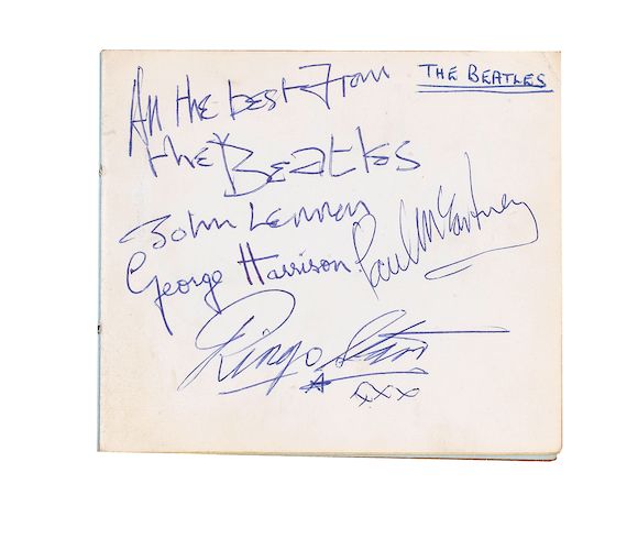 Bonhams : An autograph book signed by the Beatles, 1960s,