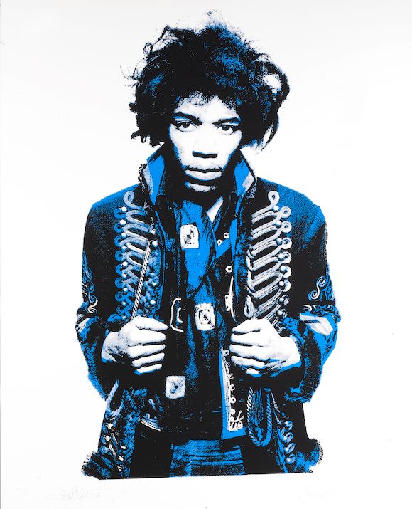 Bonhams : Gered Mankowitz a screenprint portrait photograph of Jimi ...