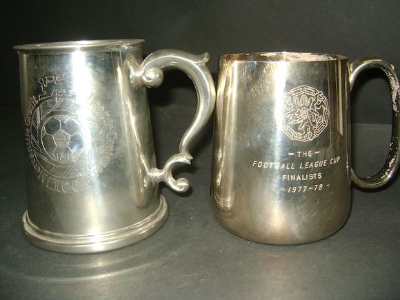 Bonhams : 1977/78 Football League Cup finalists tankard and Football ...
