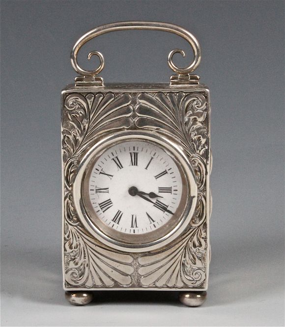 Bonhams : A late Victorian silver carriage timepiece By George Baylis ...