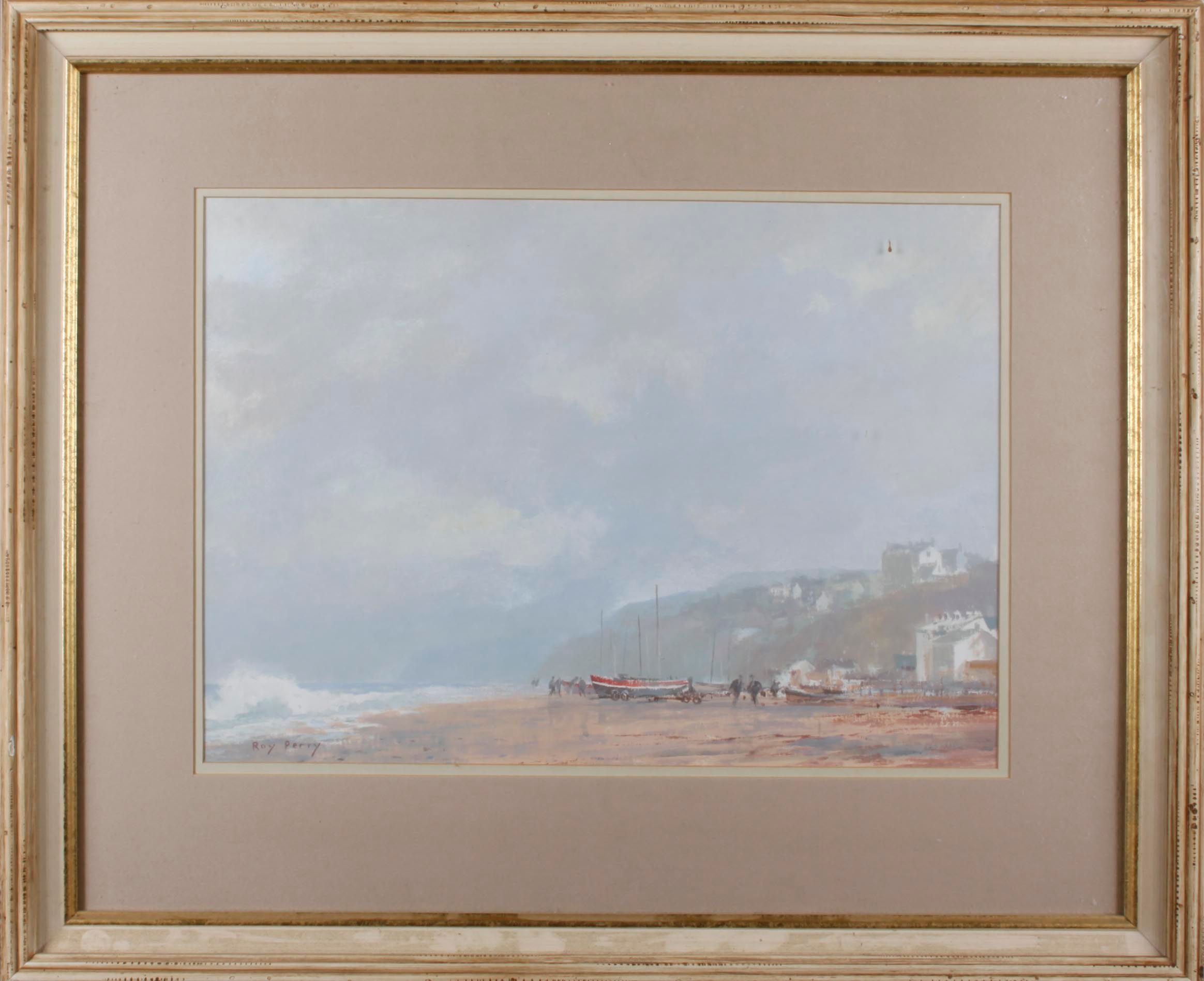 Bonhams : Roy Perry, RI (British, 1935-1993) Beach scene