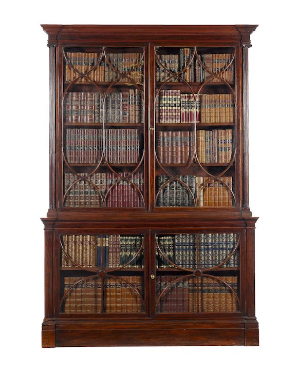 Bonhams : A pair of Regency style bookcases