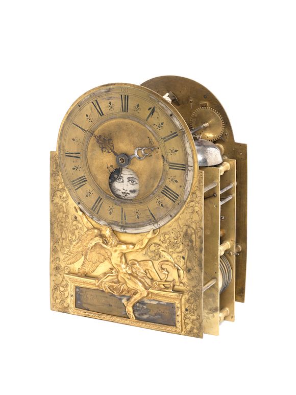 Bonhams : A very rare early 18th century table clock with twin dials ...