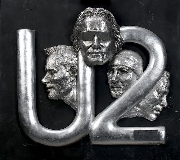 Bonhams : A portrait sculpture of U2 by artist Laura Lian,