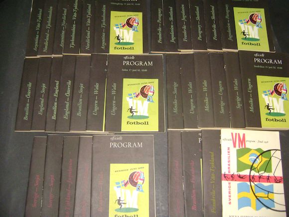 Bonhams : 1958 World Cup final programmes