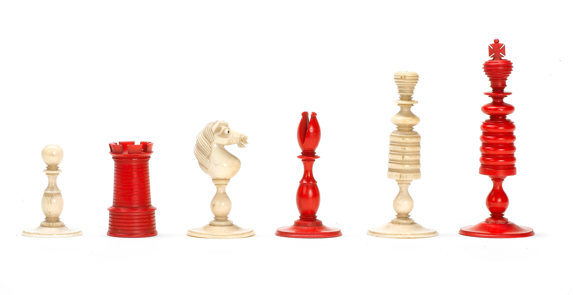 Bonhams An Ivory Chess Set English 19th Century