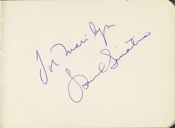 Bonhams : A Frank Sinatra signed autograph book,