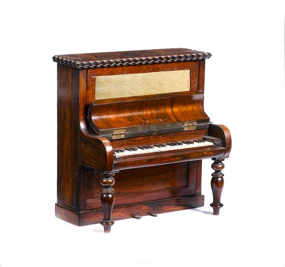 Bonhams : An apprentice-made miniature upright piano,