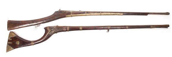 Bonhams : Two Indian Matchlock Muskets