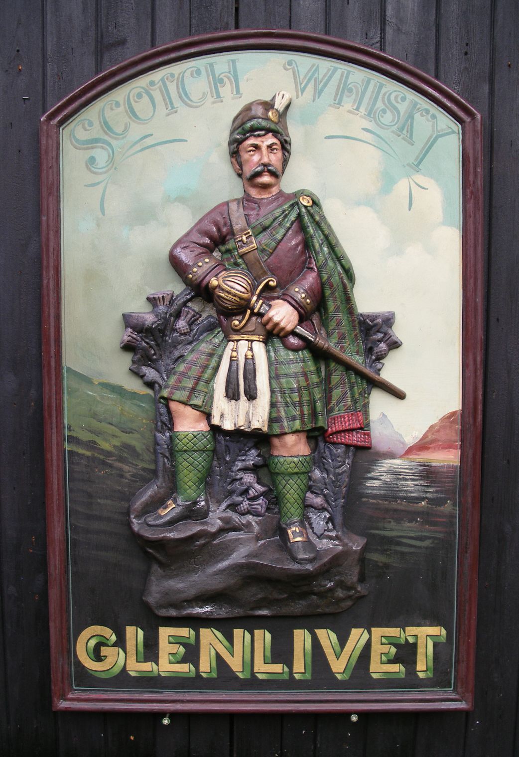 Bonhams Cars : A 'Scotch Whisky' hand-painted advertising board,
