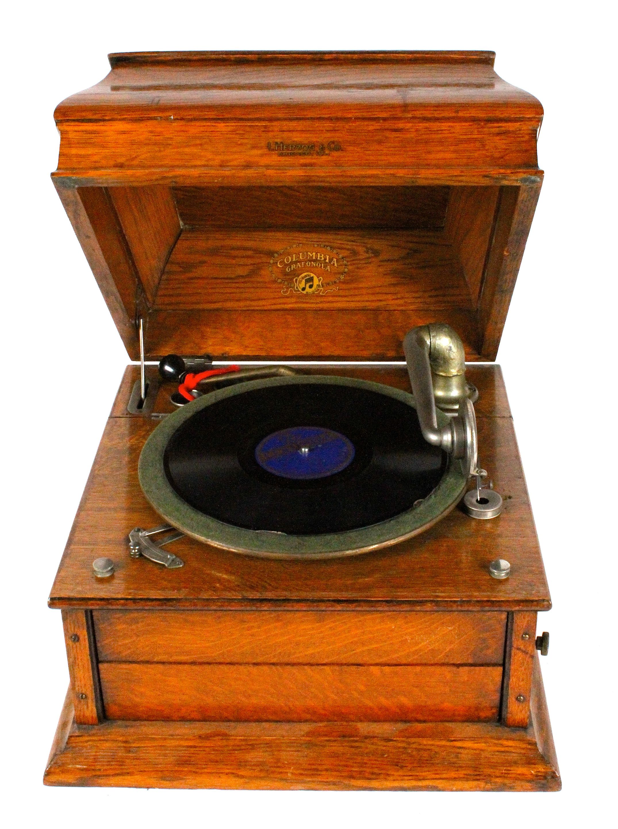 A Columbia Grafonola oak cased floor - auctions & price archive