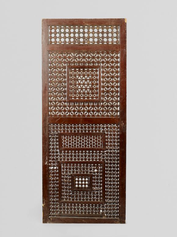 Bonhams : An Ottoman mashribiyya Wood Screen Syria, 19th Century