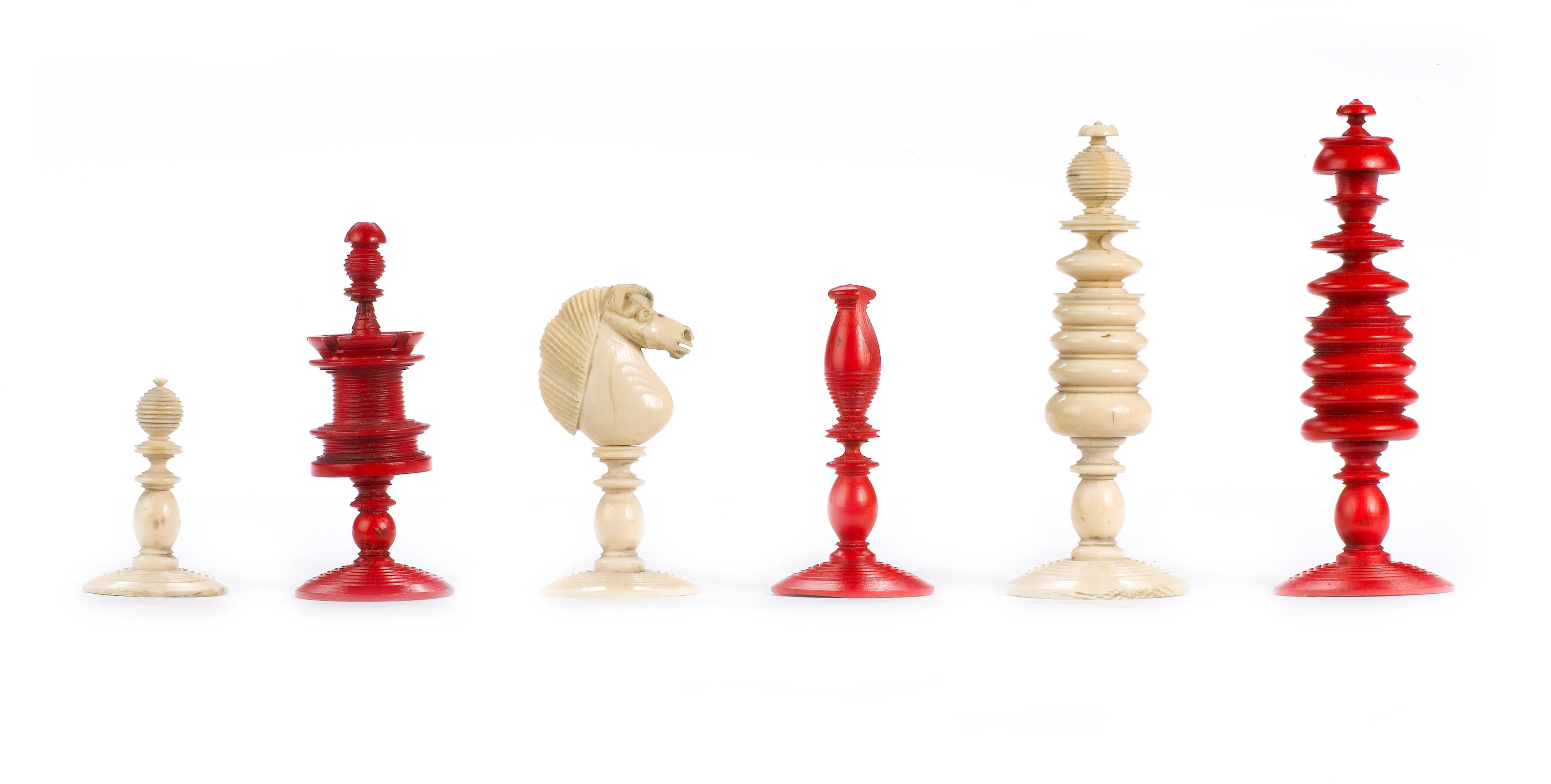 Bonhams An Ivory Playing Chess Set English 19th Century