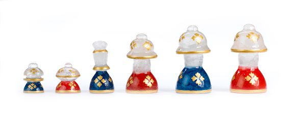 Bonhams : An Islamic rock crystal chess set' North Indian