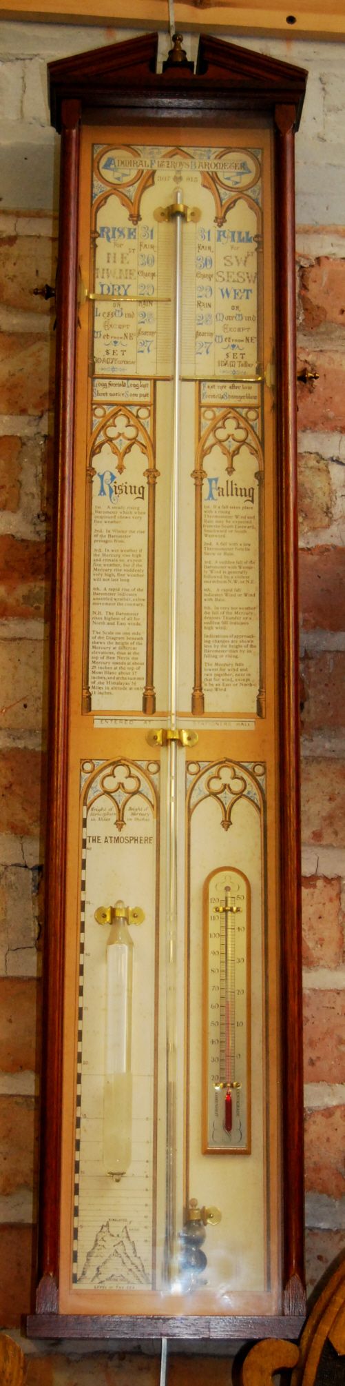 Bonhams : A late Victorian Admiral Fitzroy barometer