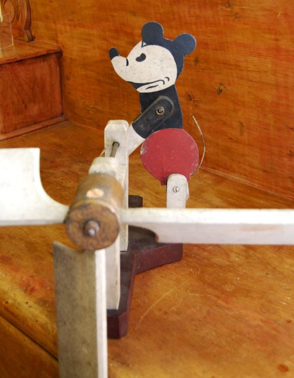 Bonhams : An unusual painted wooden Mickey Mouse windmill