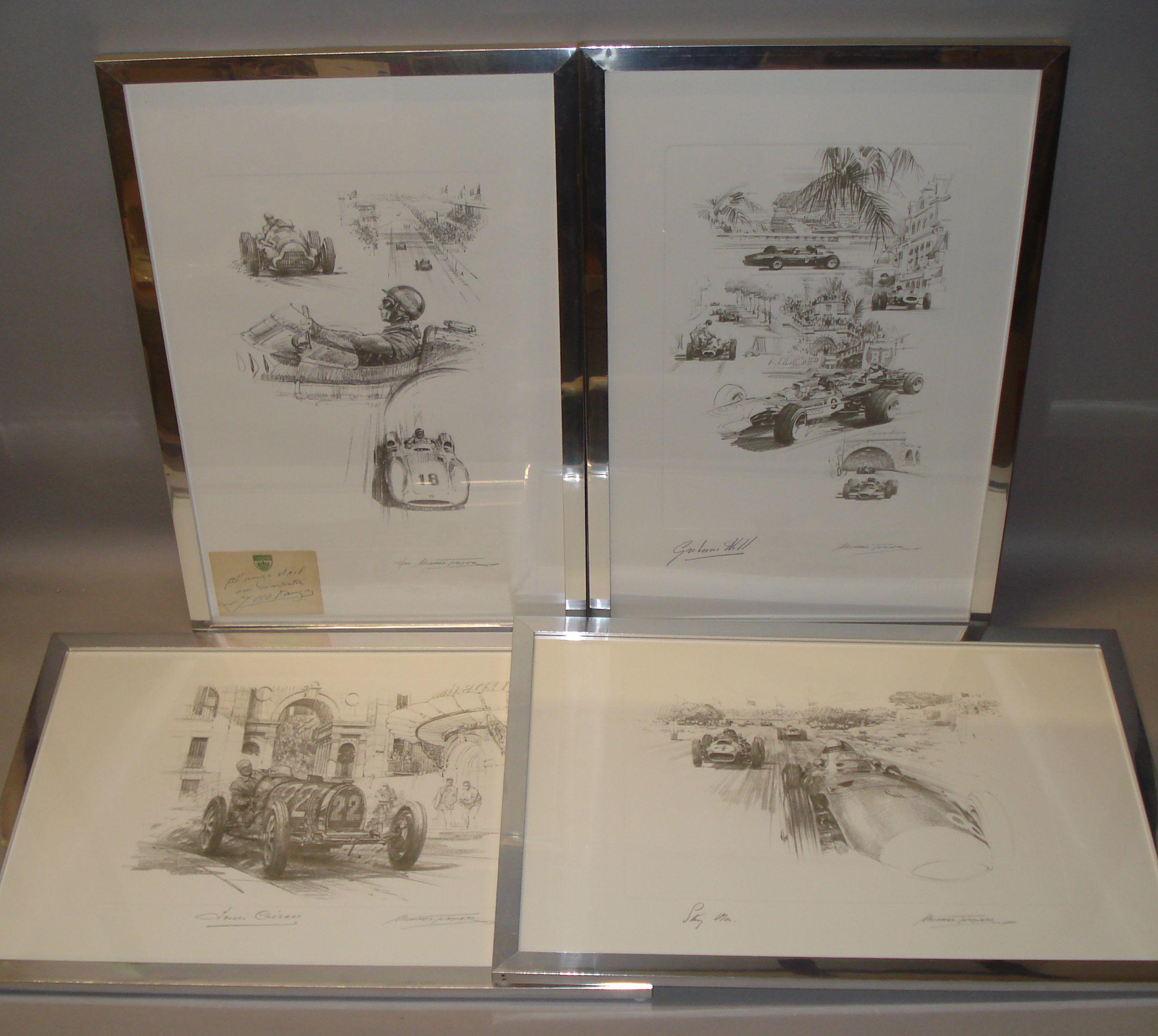 Bonhams Cars : Four signed limited edition motor-racing prints after ...