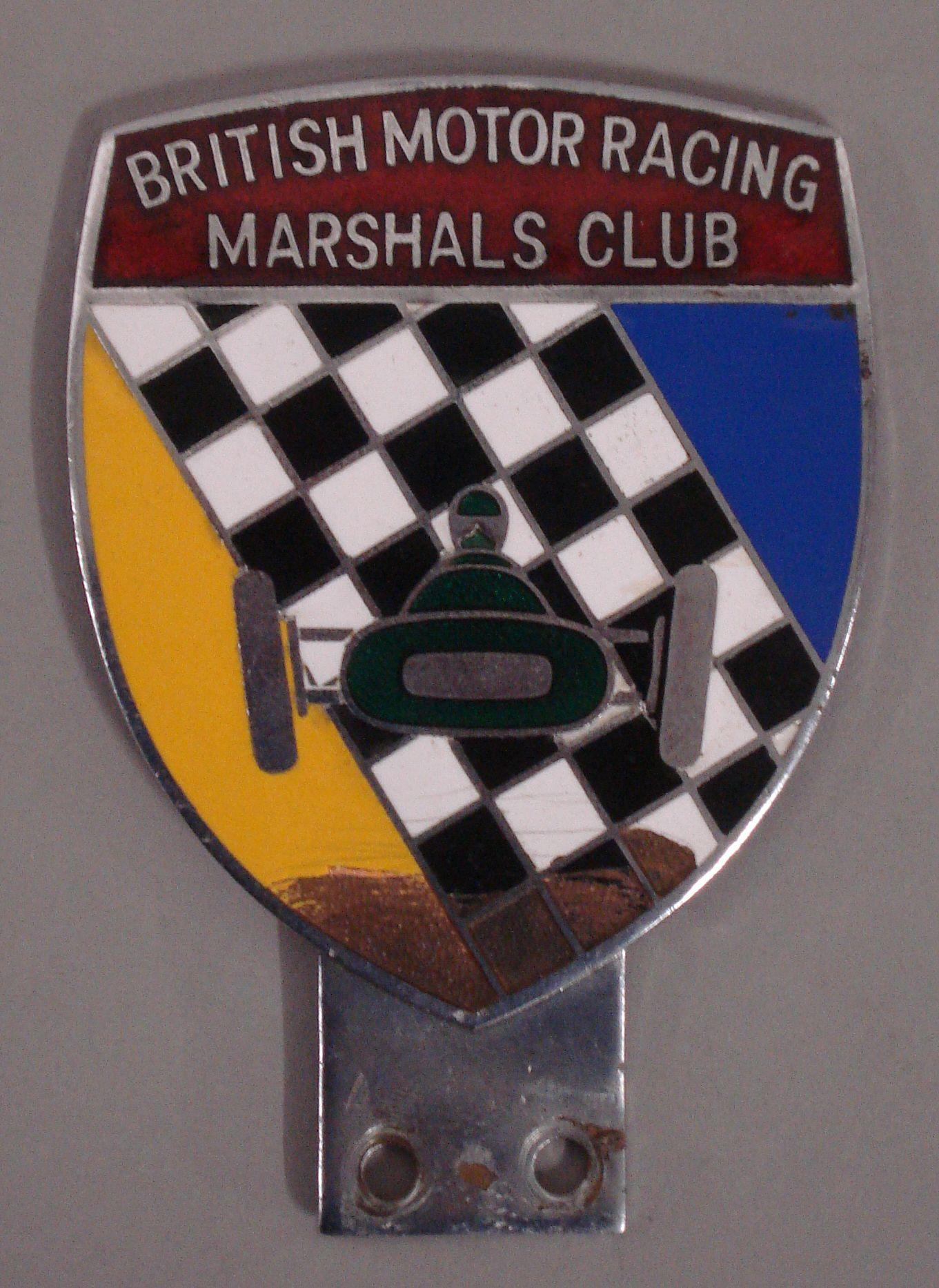 Bonhams Cars : A rare British Motor Racing Marshals Club badge,